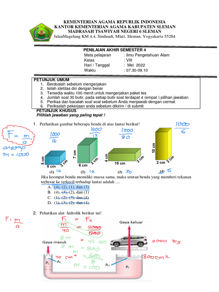 Soal Pat Kelas 8 Smt Genap 2022 | PDF