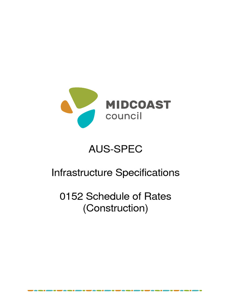 0152 Schedule of Rates Construction Rev 0 | PDF | Road Surface | Concrete