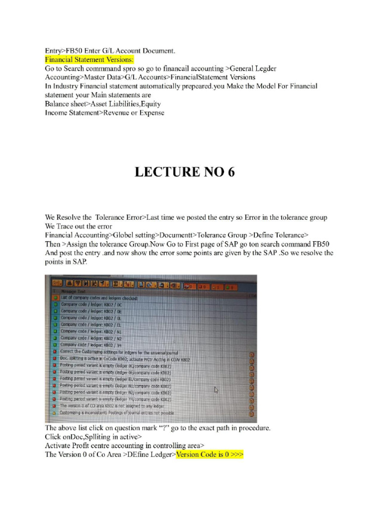 SAP Nots - 011 | PDF