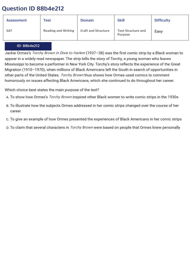 DSAT Text Structure and Purpose | PDF | Social Sciences | Sat