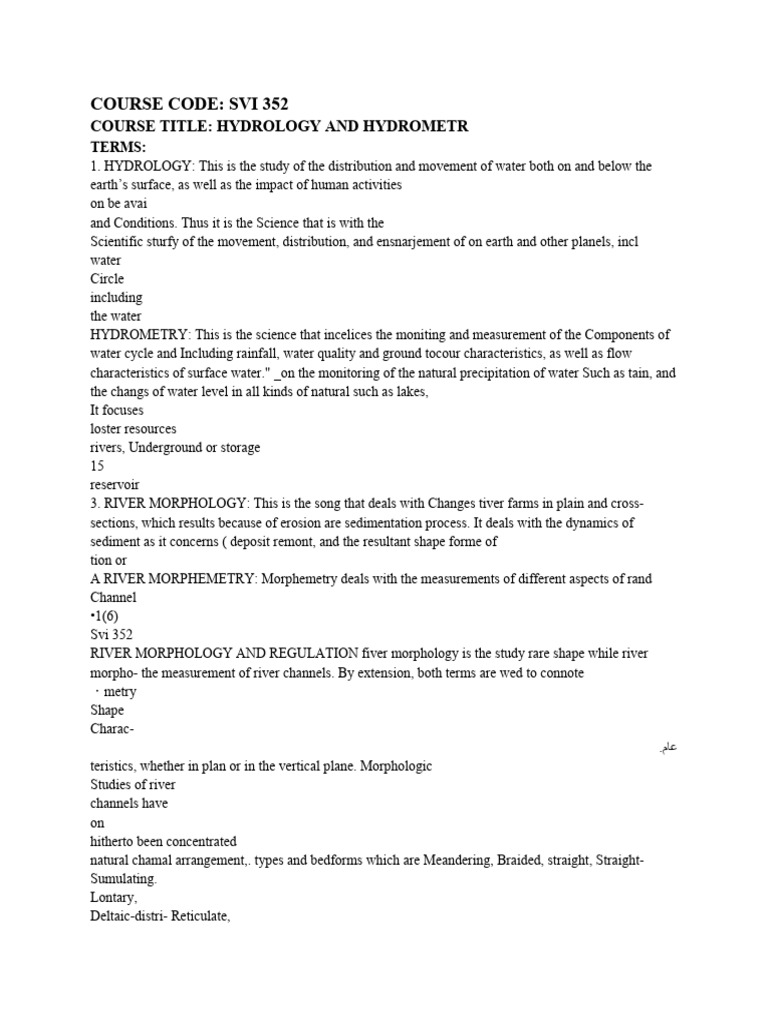 Hydrology and Hydrometry | PDF | River | Floodplain