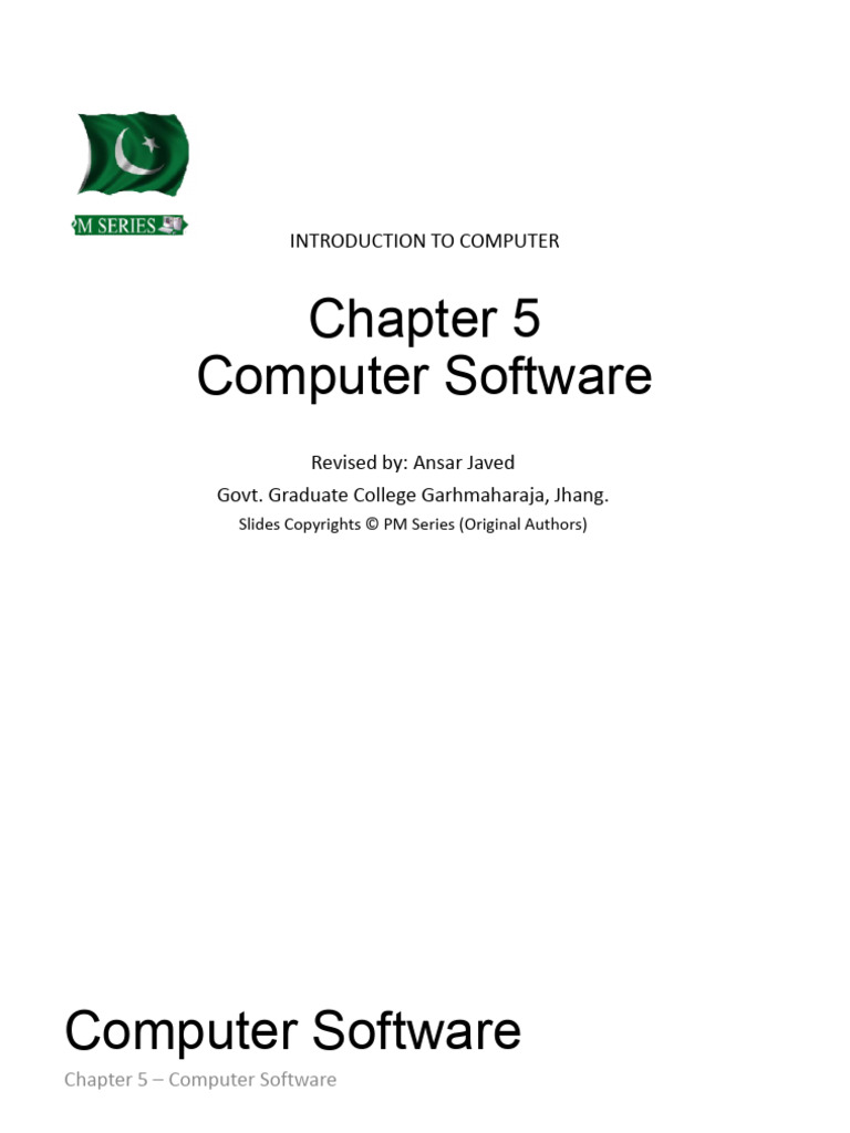 Ch-05 (Comp) - Computer Software | PDF | Operating System | Desktop Environment