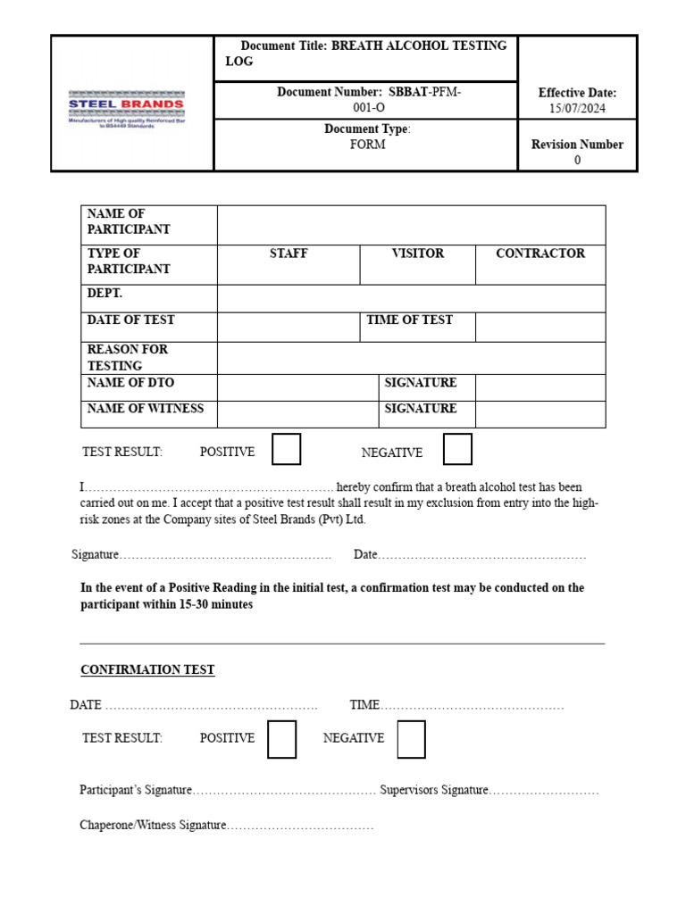 Breath Alcohol Testing | PDF