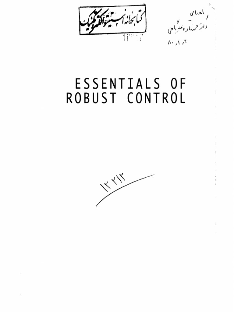 Robust Control Zhou y Doyle | PDF