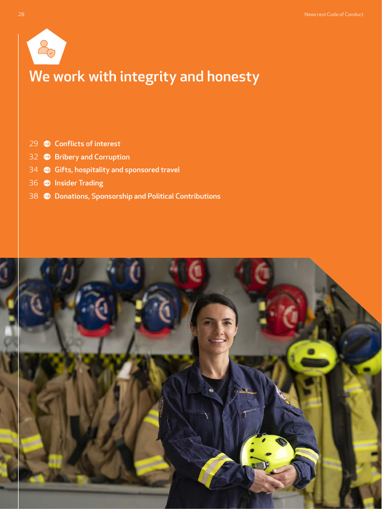 How We Work With Integrity and Honesty | PDF | Bribery | Conflict Of ...
