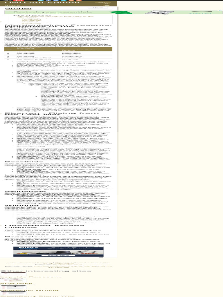 Shifter - DND 5th Edition | PDF | Werewolves | Dungeons & Dragons