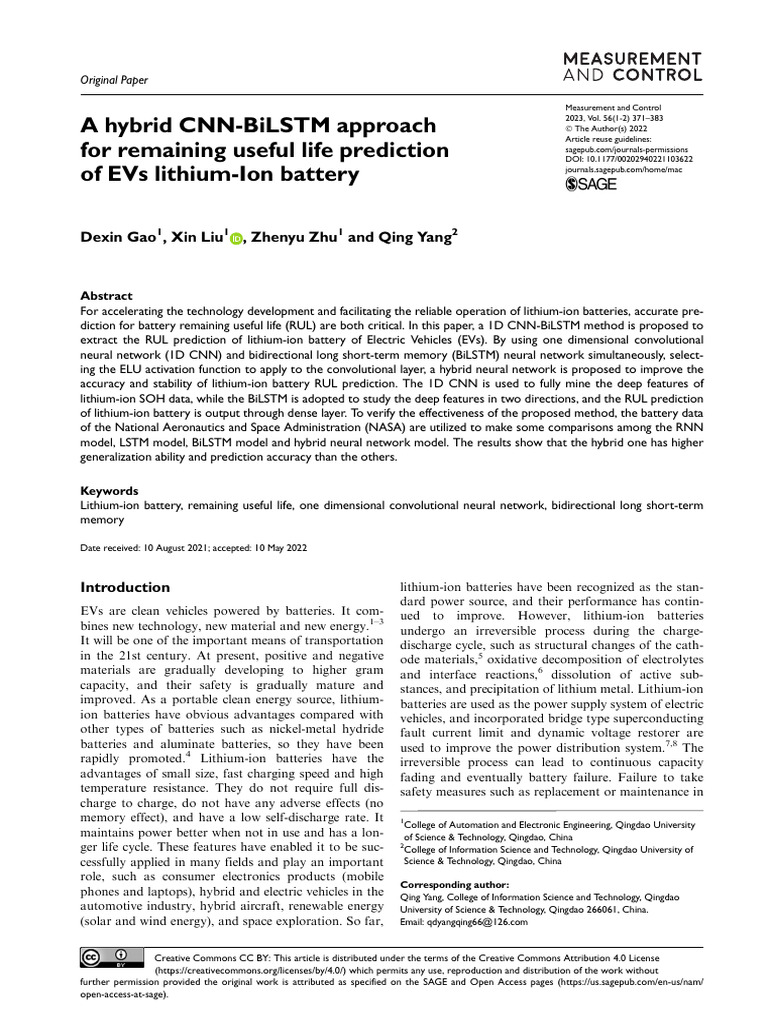 A Hybrid CNN-BiLSTM Approach For Remaining Useful | PDF | Artificial ...