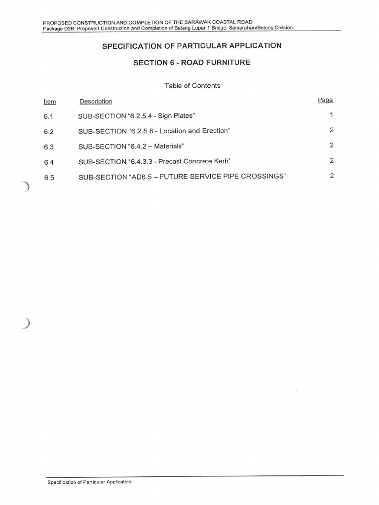 Section 6-Road Furniture | PDF