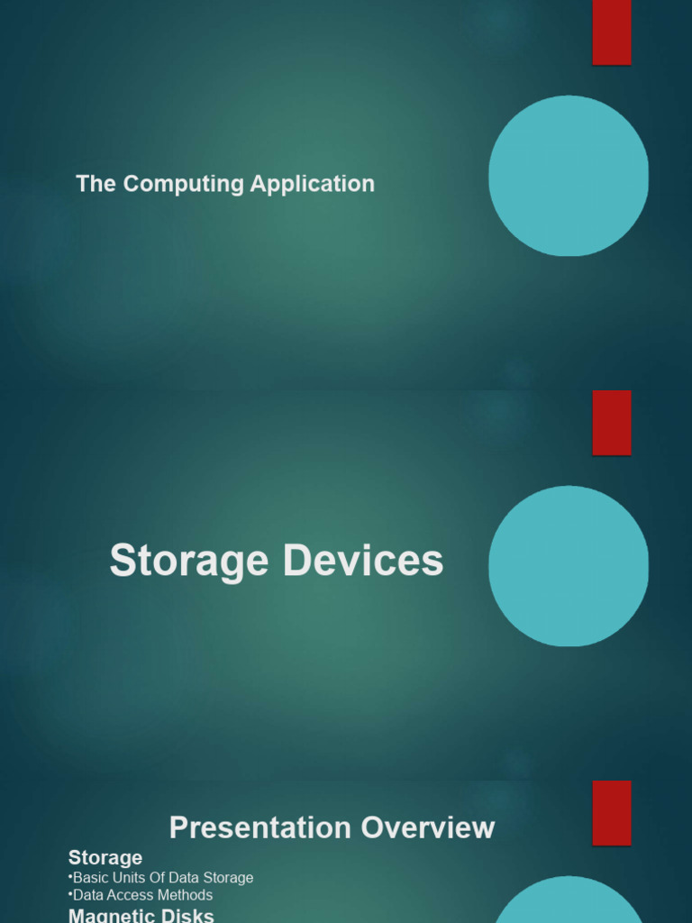 Overview of Computer Storage Devices | PDF | Computer Data Storage | Hard Disk Drive