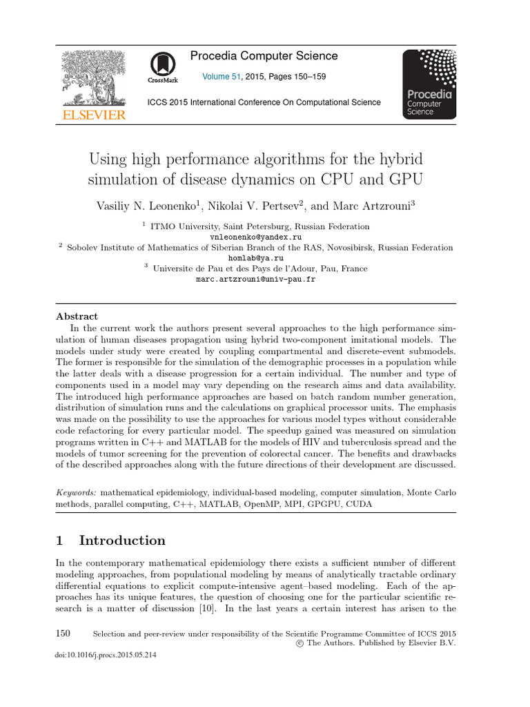 Using High Performance Algorithms For The Hybrid Simulat - 2015 - Procedia Compu | PDF ...