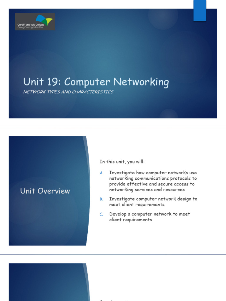 A1.1 Network Types and Characteristics | PDF | Computer Network ...