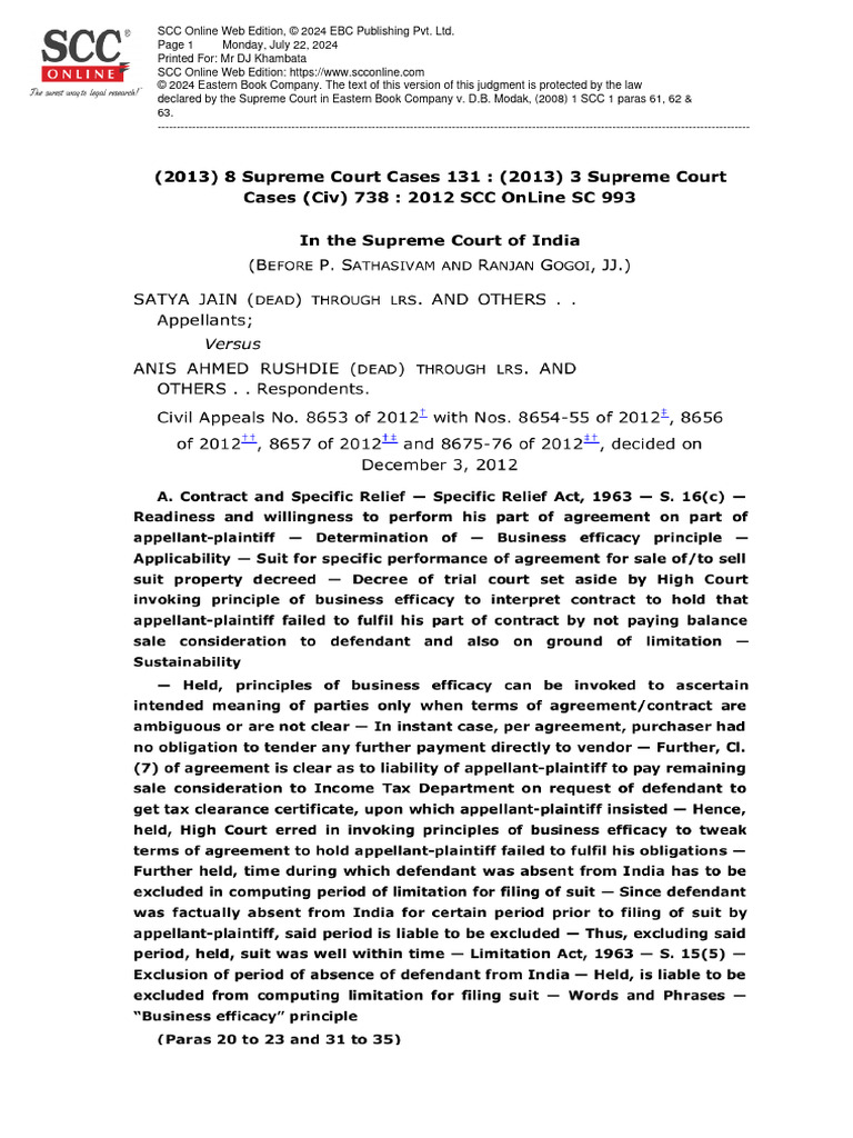 Supreme Court Judgment: EBC v. Modak | PDF | Courts | Governance