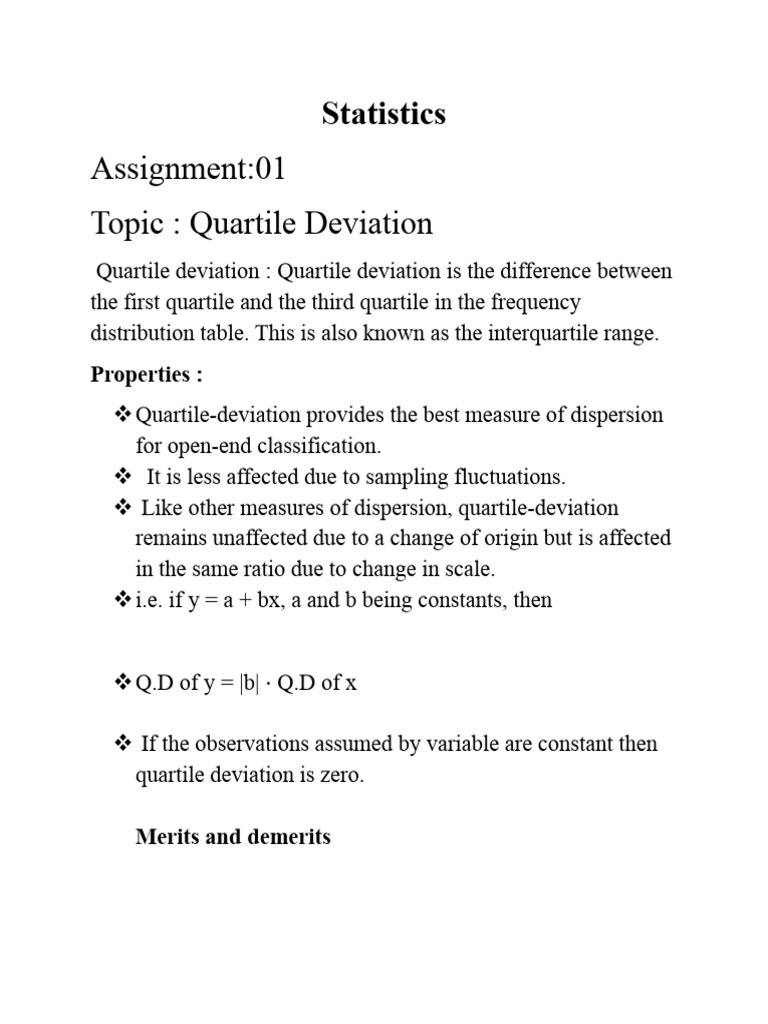 Quartile Deviation Explained | PDF