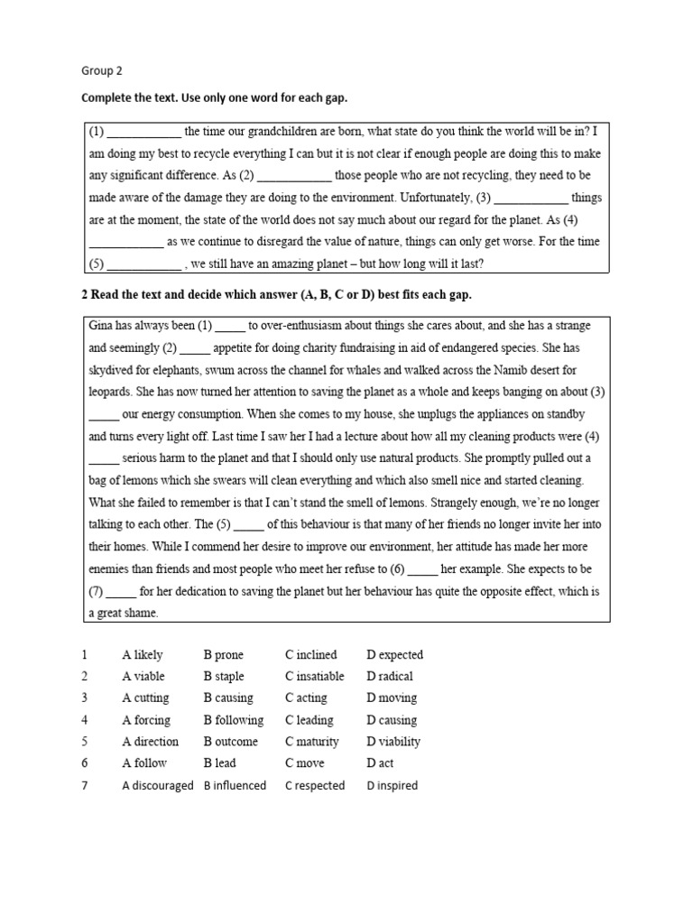 Group 2 Unit 10 | PDF