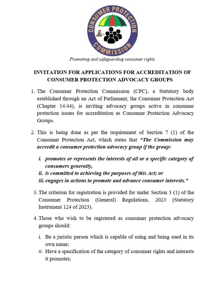 Latest Advert On Consumer Advocacy Groups 091123 | PDF | Consumer ...