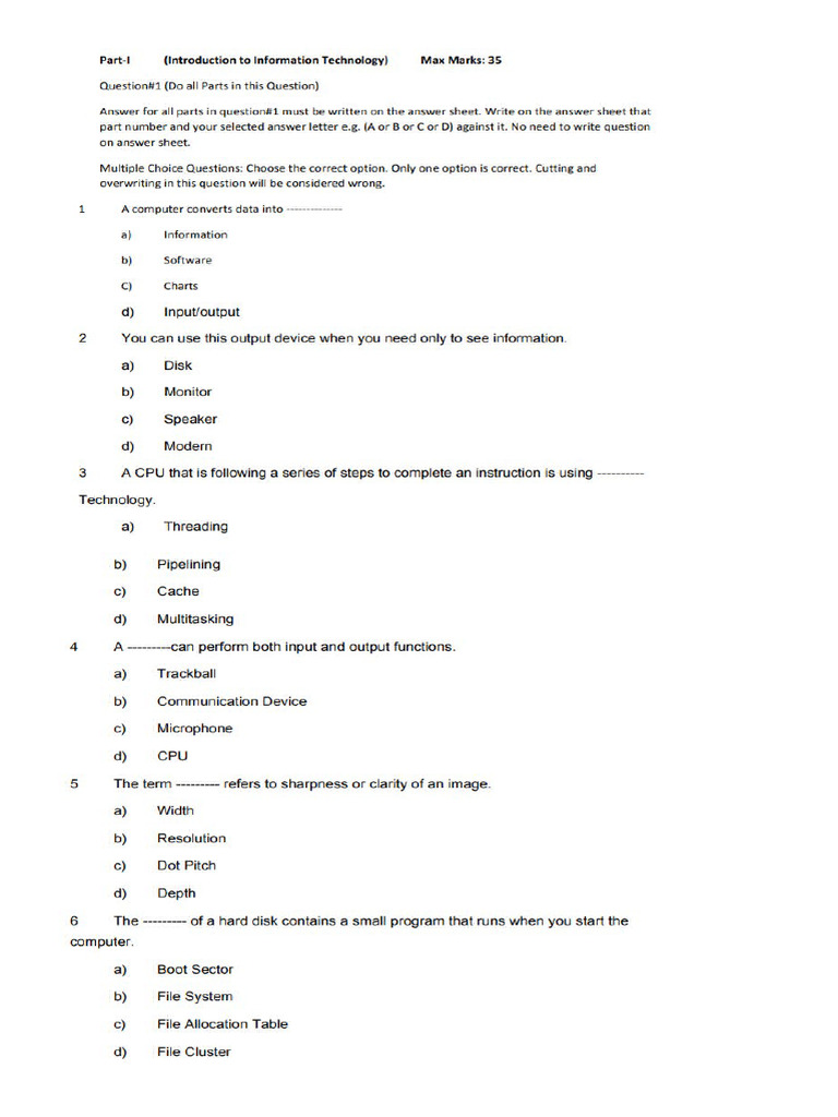 MCQ Ict | PDF