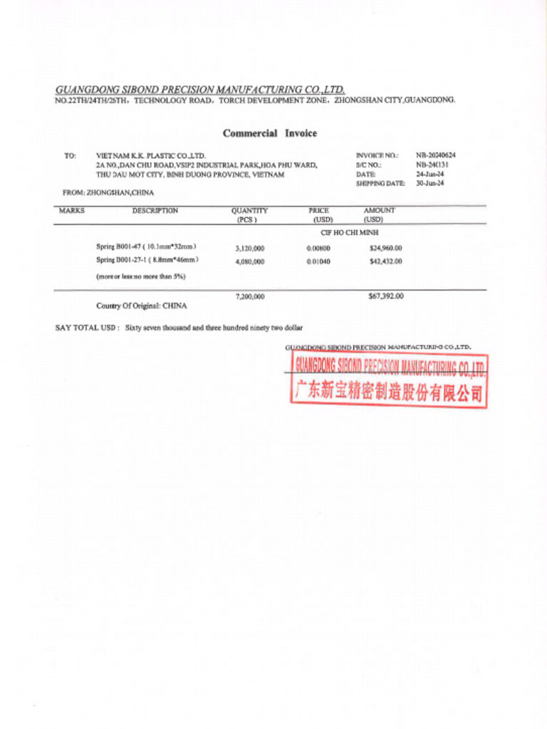 Invoice NB-20240624 | PDF