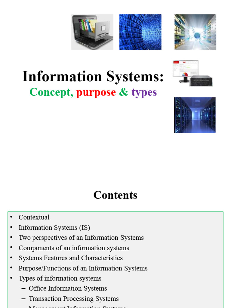 Lecture 1 Information System | PDF | Information System | System