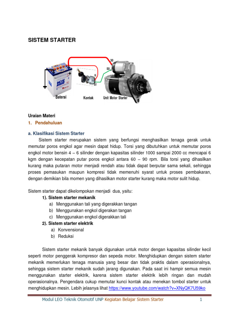 Modul 1. Starter Konvensional | PDF