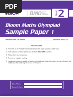 Class 2 Maths Olympiad Worksheet | PDF