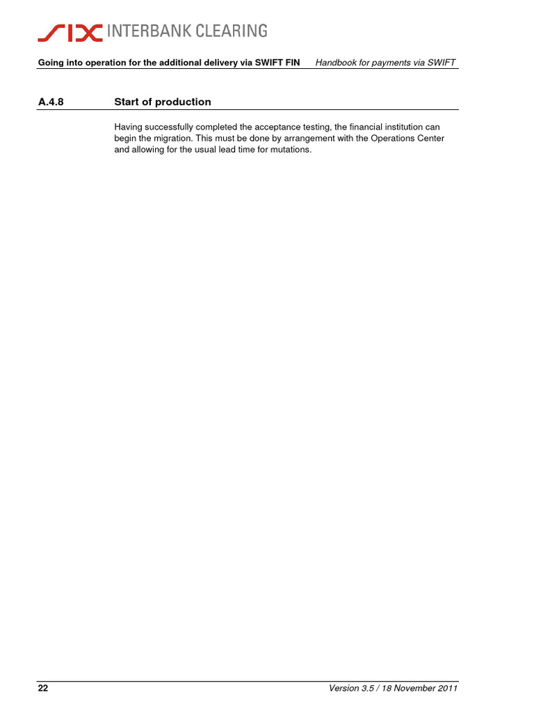 SWIFT Handbook Pages 22 | PDF