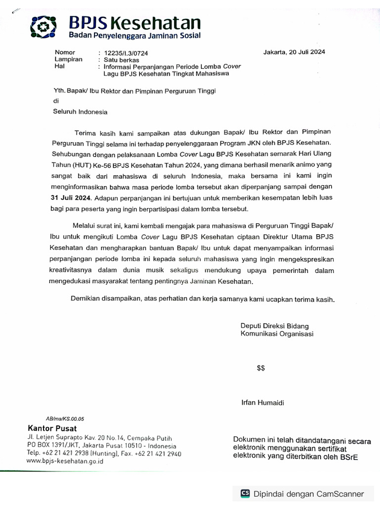 Lomba Mahasiswa BPJS | PDF