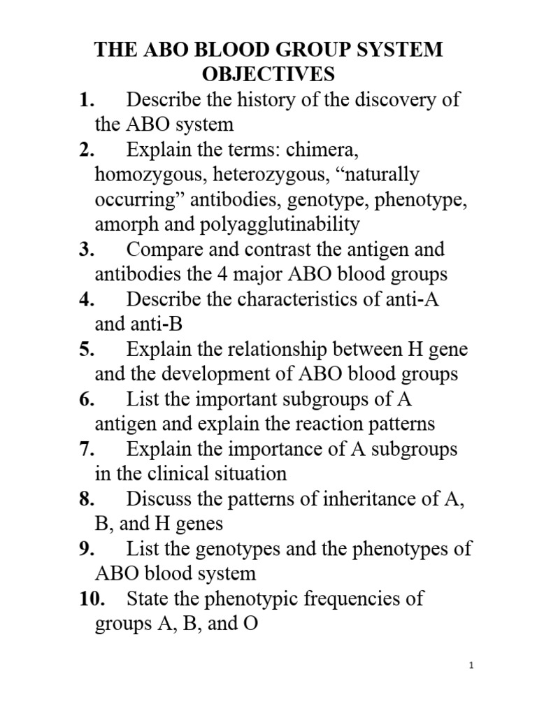 ABO AND H BLOOD GROUPS | PDF | Blood Type | Hematology