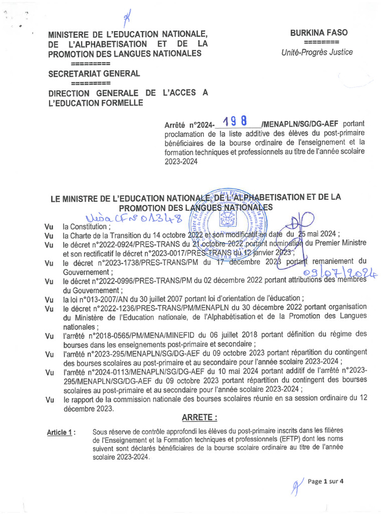 Arrete Additif PP Eftp | PDF