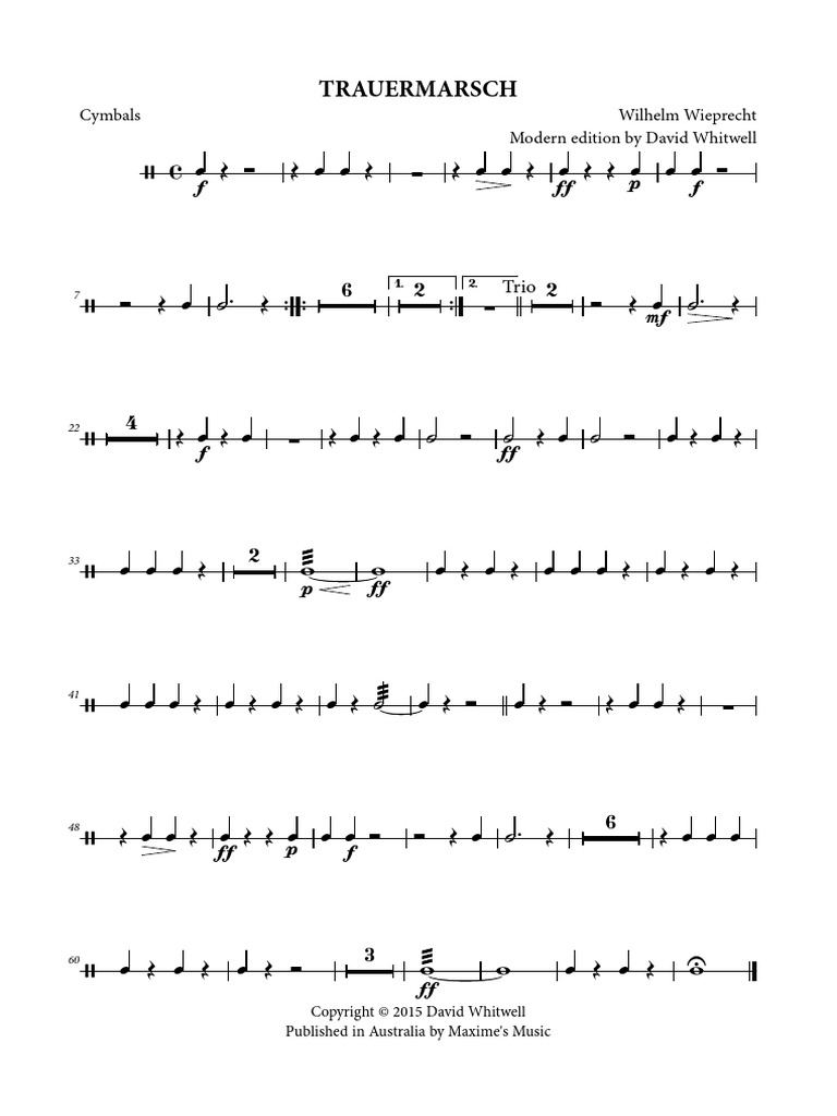 Trauermarsch 112 Cymbals | PDF