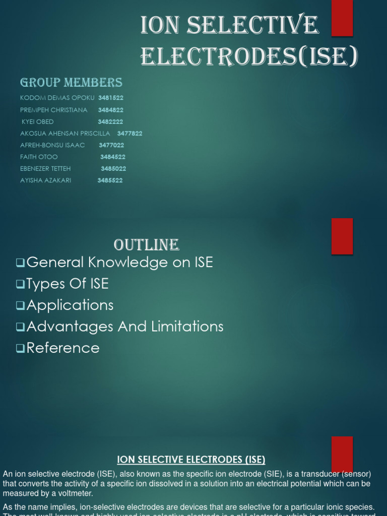 Ion Selective Electrodes (Ise) | PDF | Ph | Ion