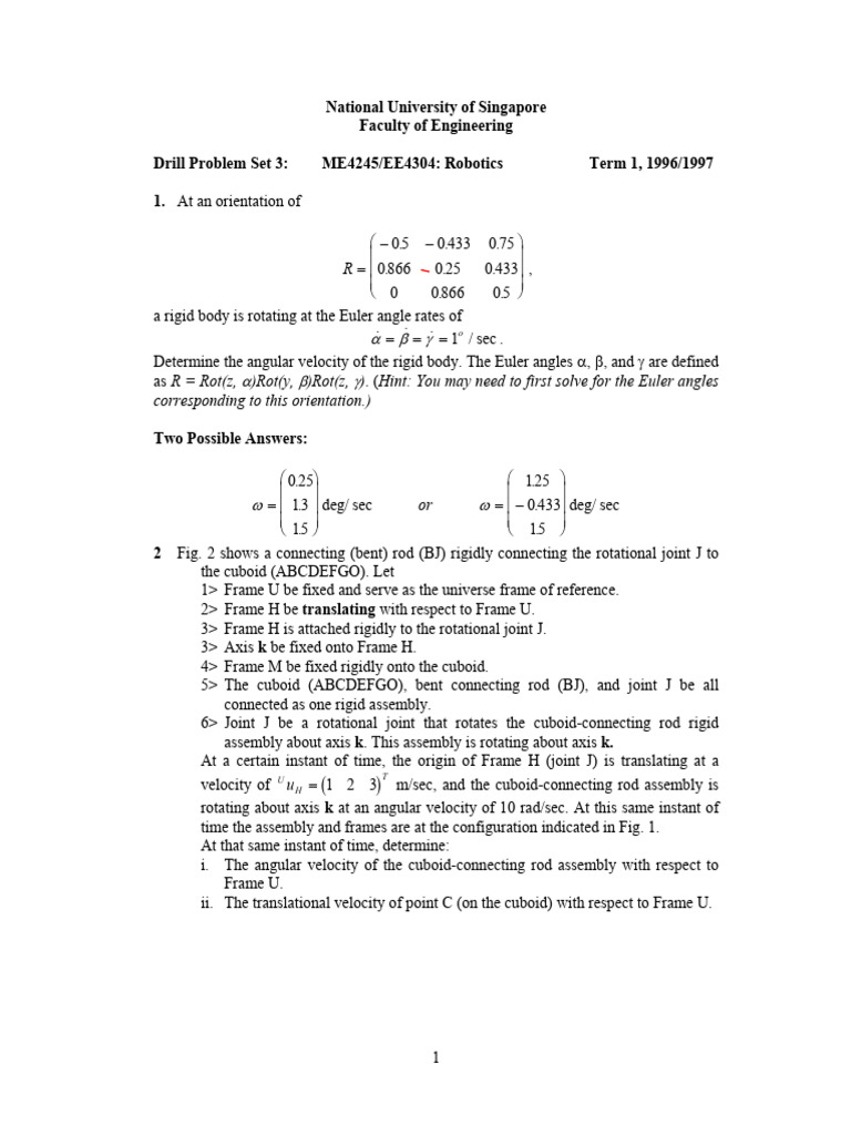 Drill 3 | PDF | Rotation | Physics