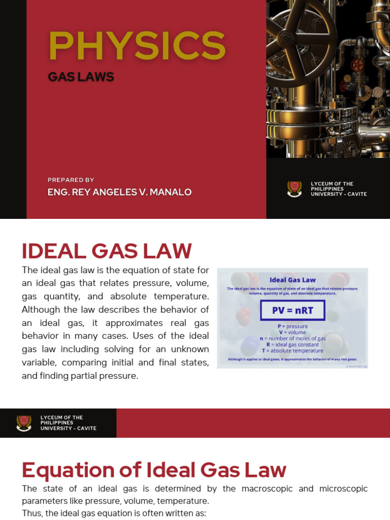 Gas Law | PDF | Gases | Temperature