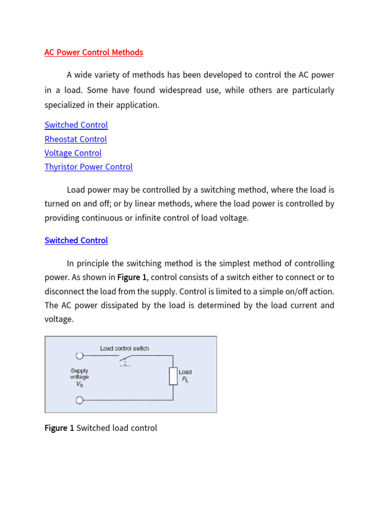 AC Power Control Methods | PDF | Computer Engineering | Electric Power