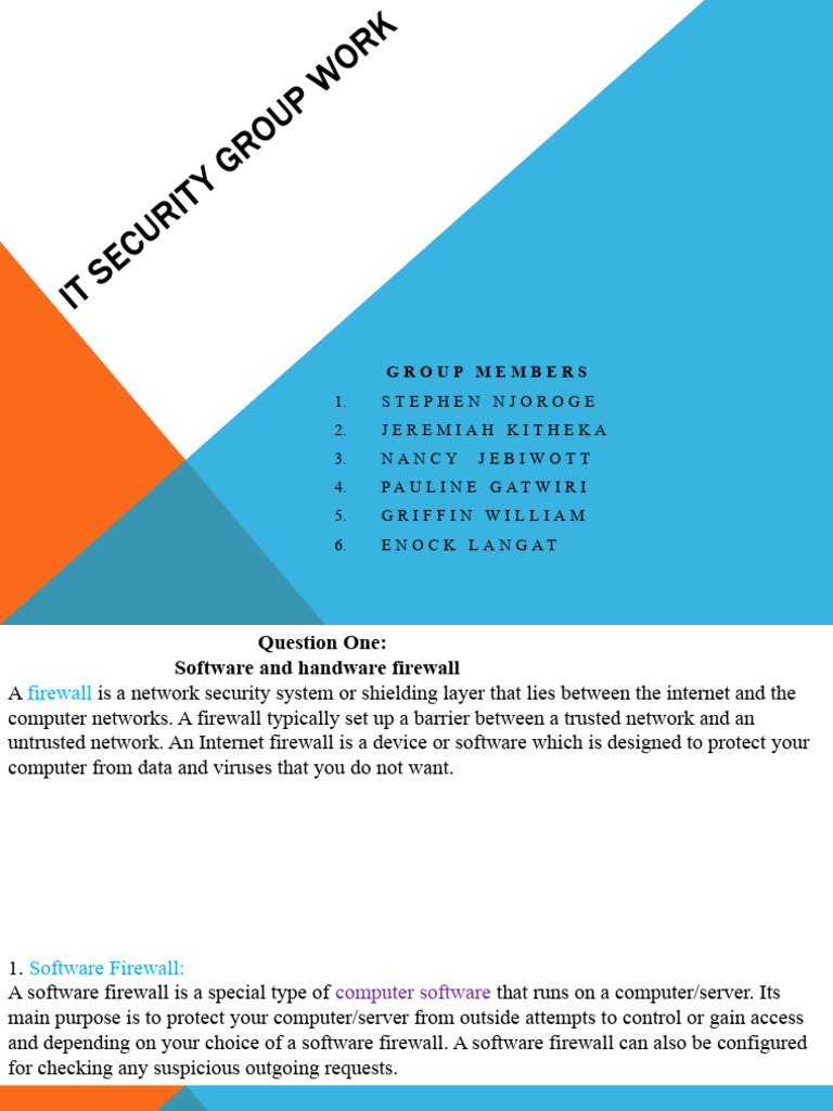 It Security Group Work | PDF | Computer Security | Security