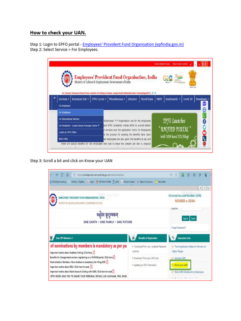 How to Check Your UAN Status | PDF | Business
