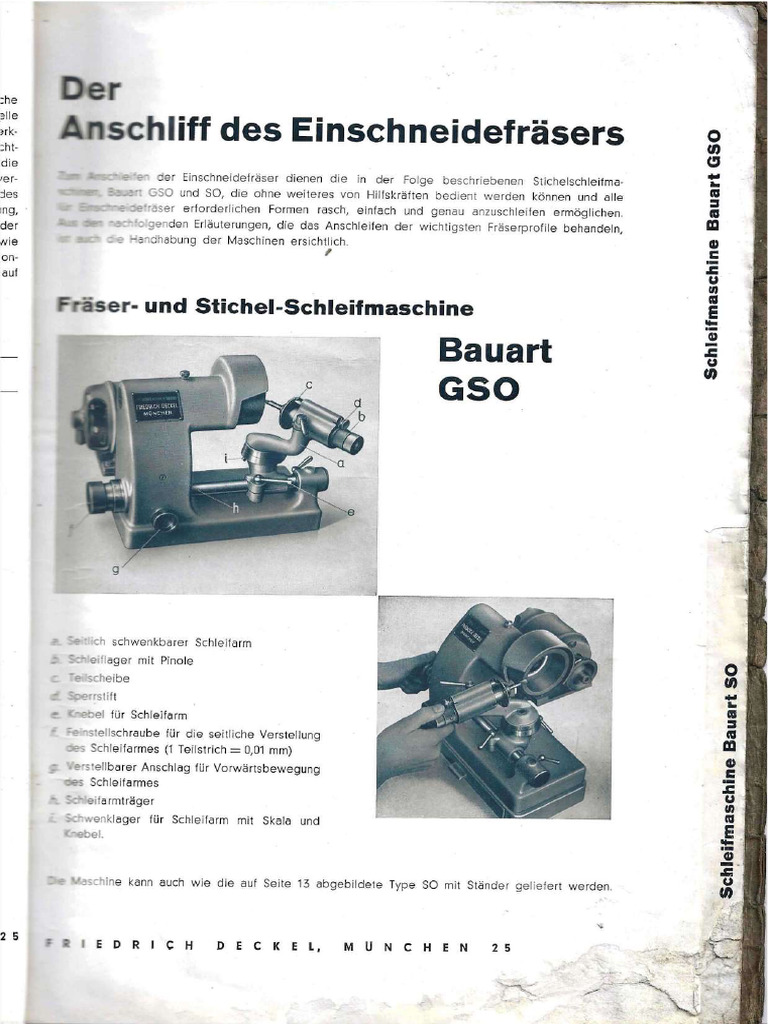 Deckel GSO - SO Originalunterlagen Schleifen GSO - Compressed | PDF