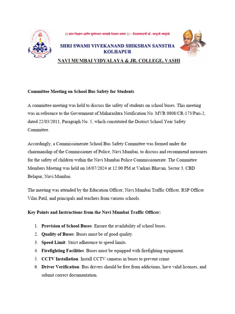 School Bus Report | PDF