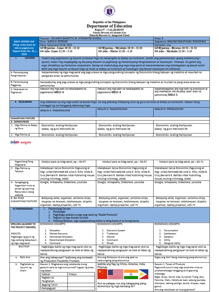 Ap 9 Dll-Q1-Week 5.2 | PDF