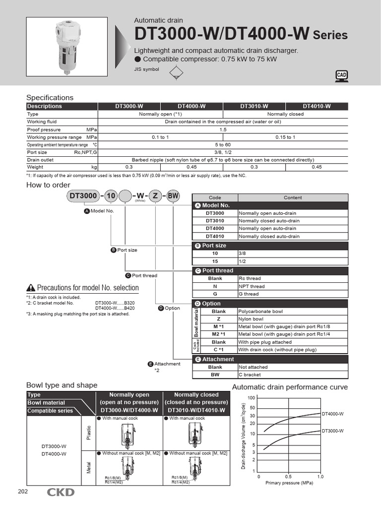 DT Series Specifications・How to Order・Dimensions (0.3MB) | PDF | Valve ...