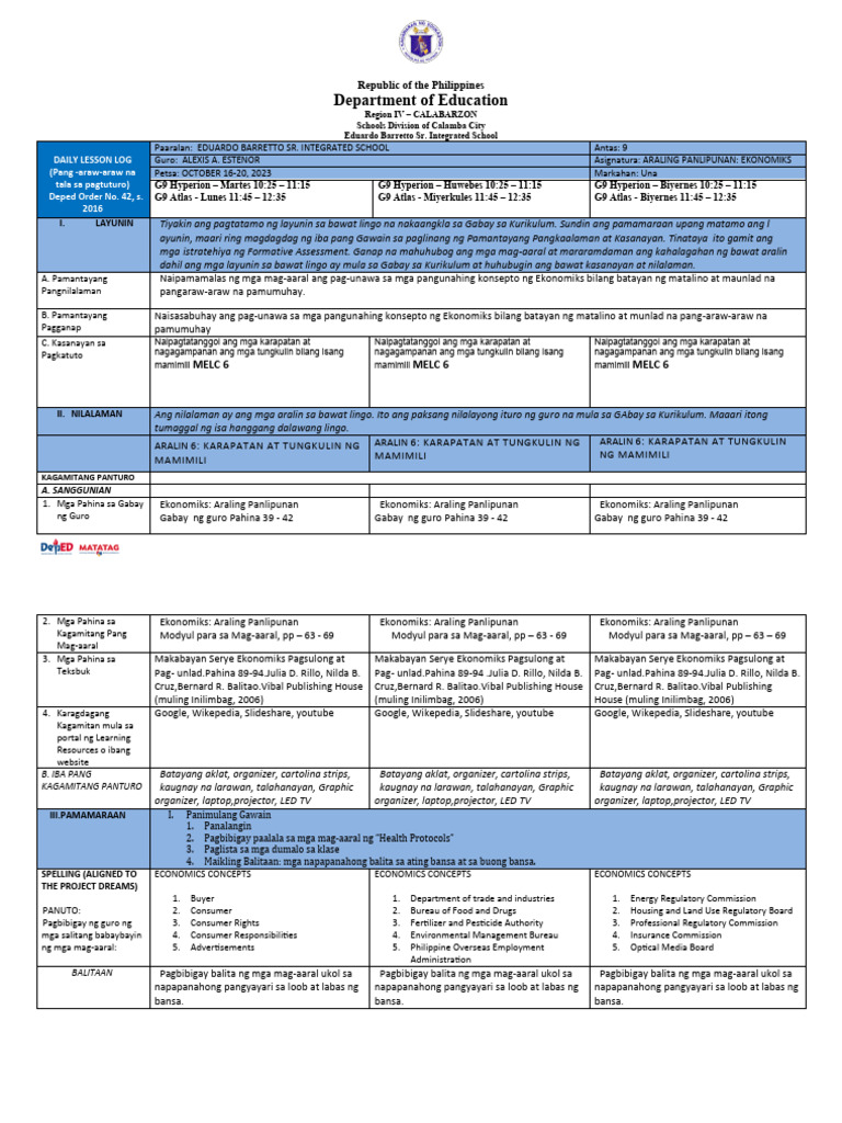 Ap 9 Dll-Q1-Week 7 | PDF