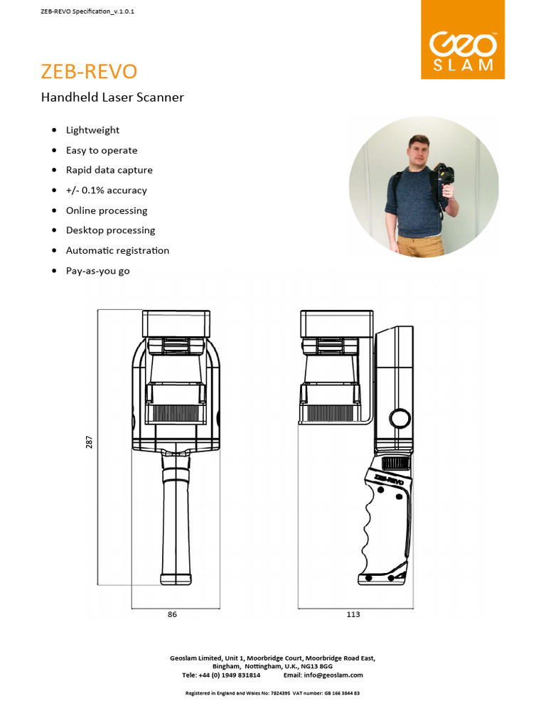 002 GeoSLAM ZEB REVO 3D Laser Scanning System | PDF