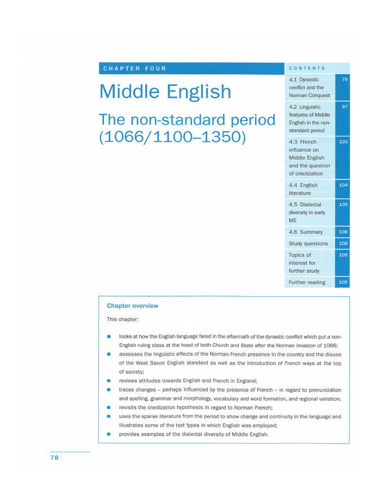 Middle English - The Non-Standard Period | PDF