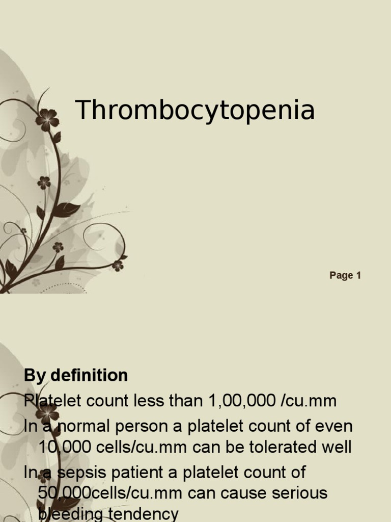 Thrombocytopenia | PDF | Platelet | Immunology