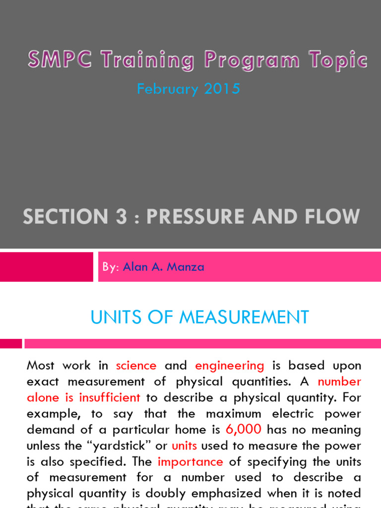 Section 3 Pressure and Flow | PDF | Pressure | Pressure Measurement