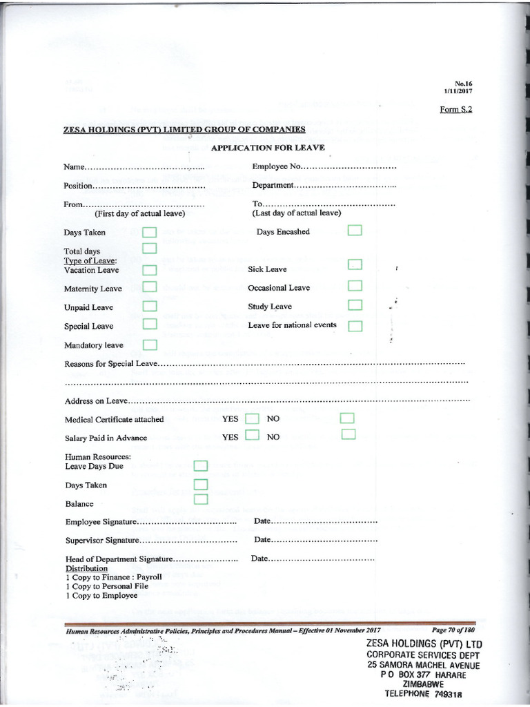 New Leave Form | PDF