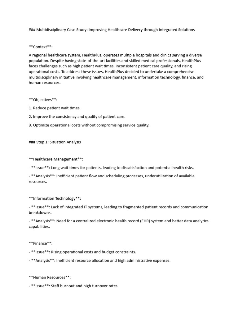 Integrated Solutions for Healthcare Efficiency | PDF | Electronic ...