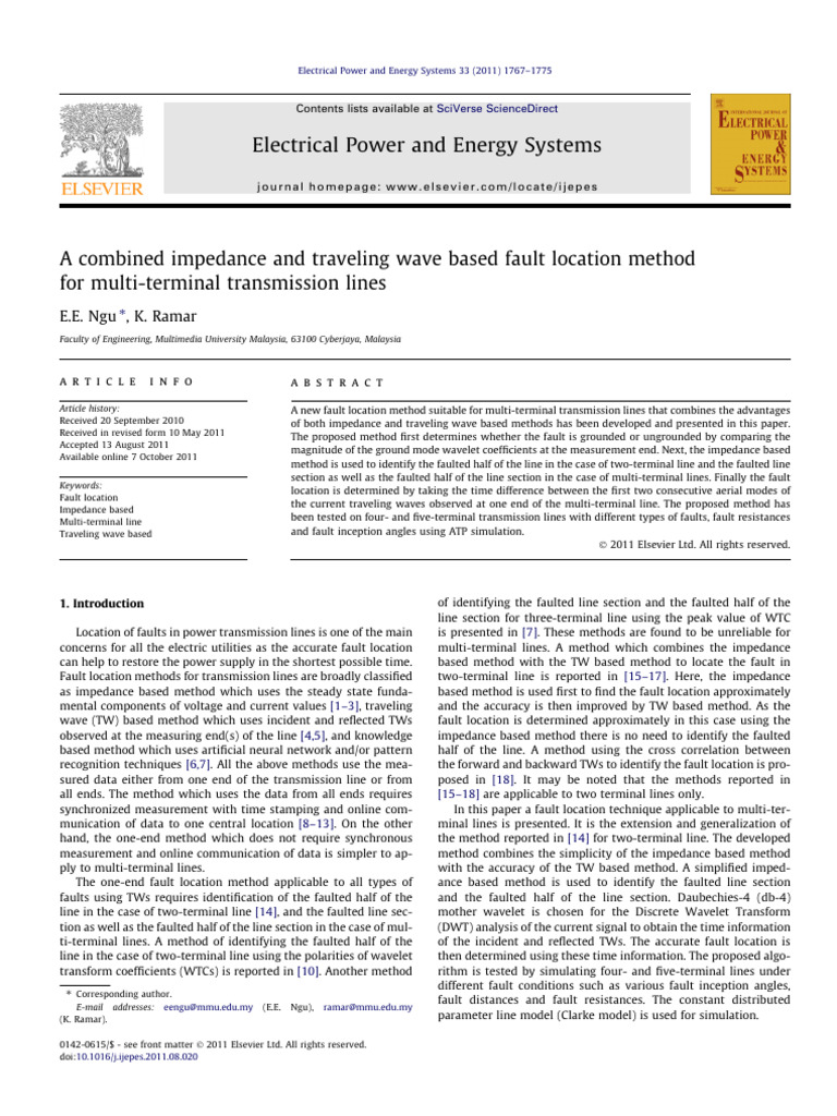A Combined Impedance and Traveling Wave Based Fault Location Method For Multi Terminal ...
