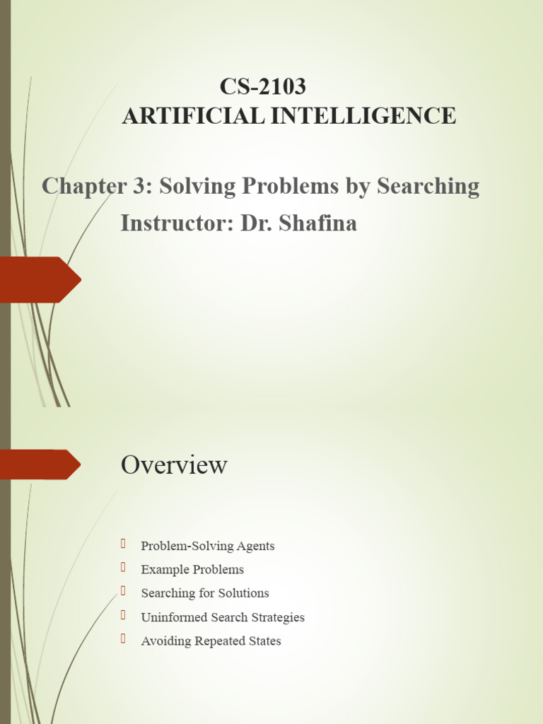 Chapter 3 (Part 1) - Solving Problems by Searching | PDF | Artificial ... Chapter 3 (Part 1) - Solving Problems by Searching | PDF | Artificial ...