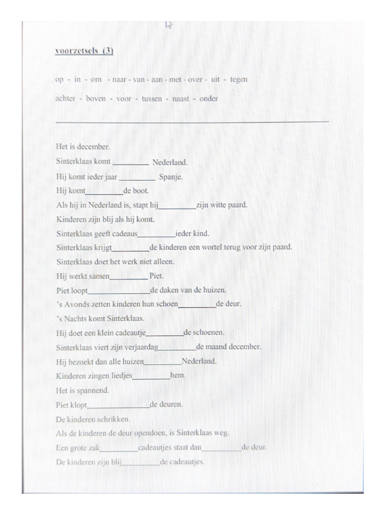 Voorzetsels | PDF