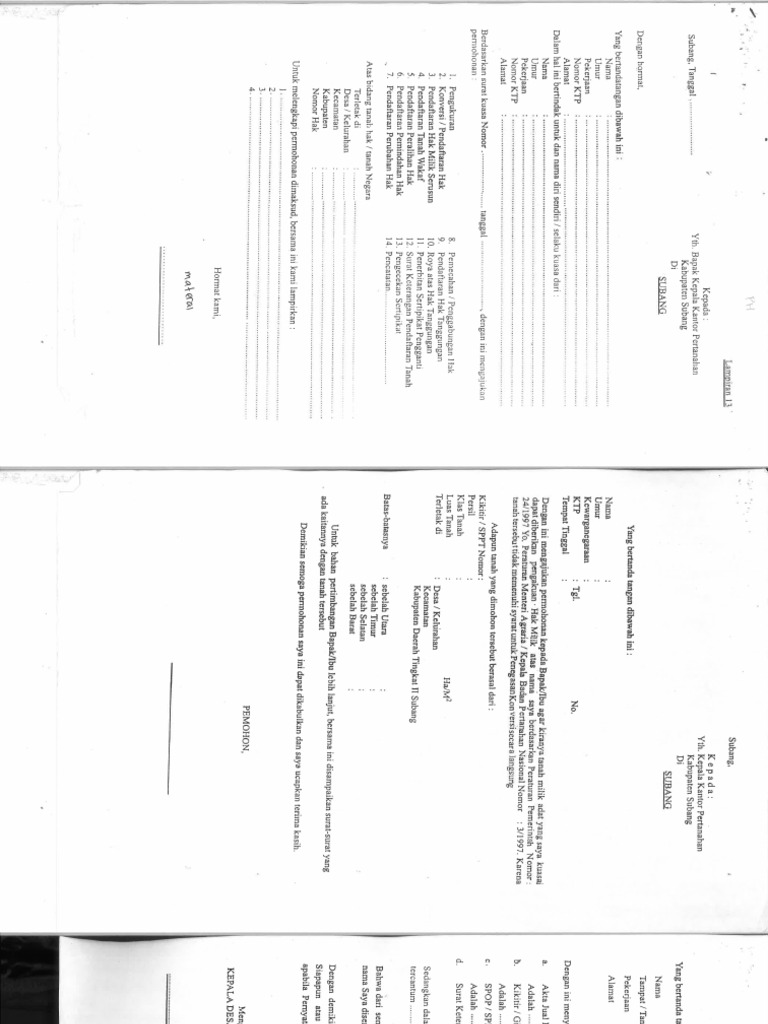 Warkah Form Pendaftaran Hak | PDF